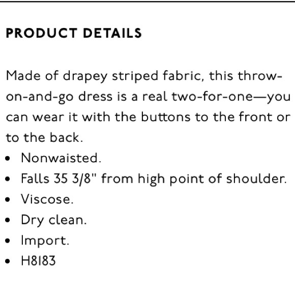 Madewell | Dresses | Madewell Striped Plaza Dress Loose Fit Shift S M ...